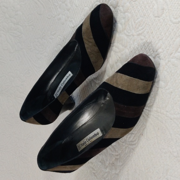 Italo Colombo | Shoes | Italo Colombo Black Brown Suede Slipon High ...